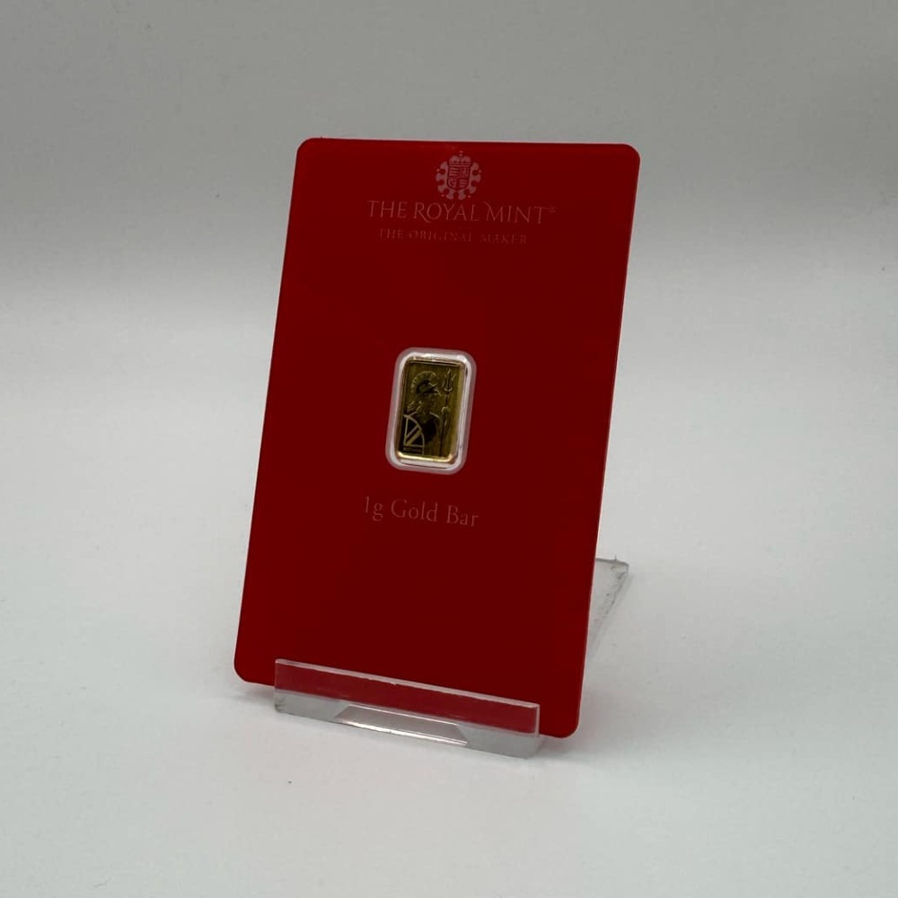 Pre-owned The Royal Mint 1g 24ct Gold Bar, Red Card Case - Own4Less